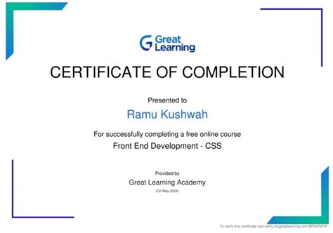 Ramu Kushwah On Linkedin Css Frontenddevelopment Certificate