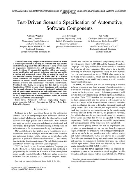 pdf test driven scenario specification of automotive software components