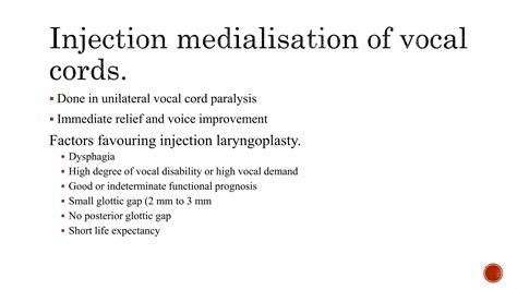 Vocal Fold Paralysis Paresis Full Pptx Ear Nose And Throat Conditions Diseases And