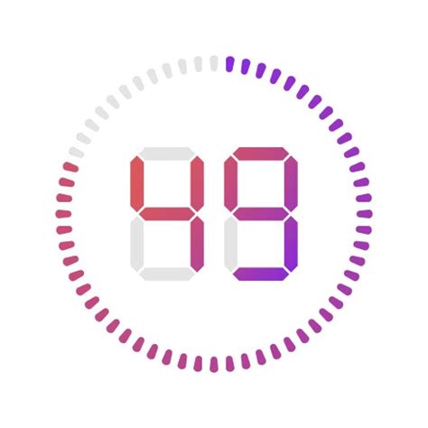 Digital Clock Countdown Time Timer Royalty Free Vector Image