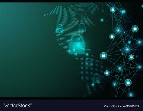 Protection Concept Data Security System Shield Vector Image