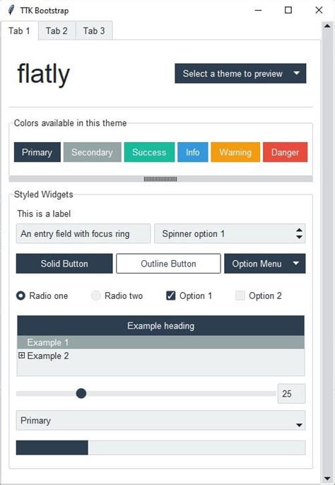 I Created A Bootstrap Inspired Theme Package For Tkinter Ttk