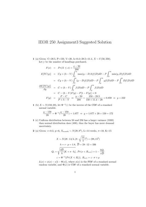 5 Solved Problems On Uniform Distribution And Variance Assignment 3