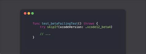 Skipping Tests In Xcode