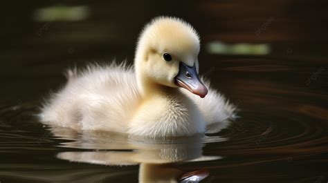 일부 반사와 함께 물 표면에 아기 백조 미운 오리 그림 배경 일러스트 및 사진 무료 다운로드 Pngtree