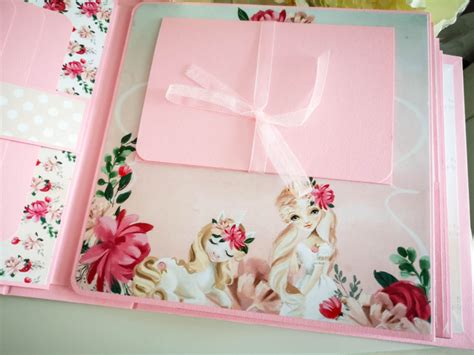 Бебешки албум за 50 снимки ръчна изработка скрапбук албум за бебе момиче подарък за момиче