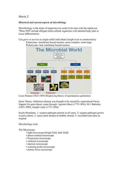 Microbiology Lecture Notes Movie Historical And Current Aspects Of Microbiology Microbiology