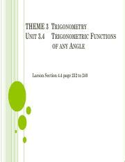 Trigonometry Functions Of Any Angle Activities Solutions Course Hero