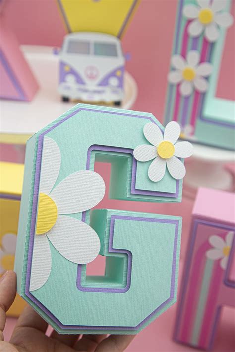 Groovy 3d Letters Groovy Girl Birthday Groovy Girl Birthday Etsy Hippie Birthday Letter A