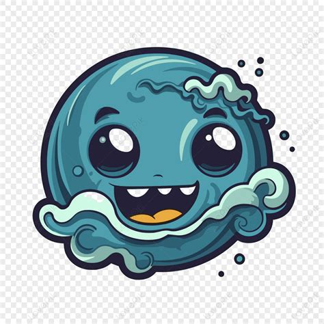 작은 파란색 해양 세계 애니메이션 캐릭터 클립 아트 벡터상표 Png 일러스트 무료 다운로드 Lovepik