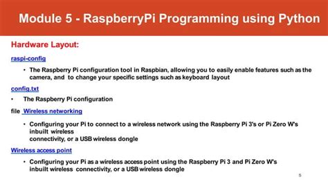 5 iot module 5 raspberrypi programming using python pdf