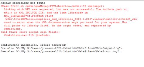 Installing Gromacs Stuck At CMake User Discussions GROMACS Forums
