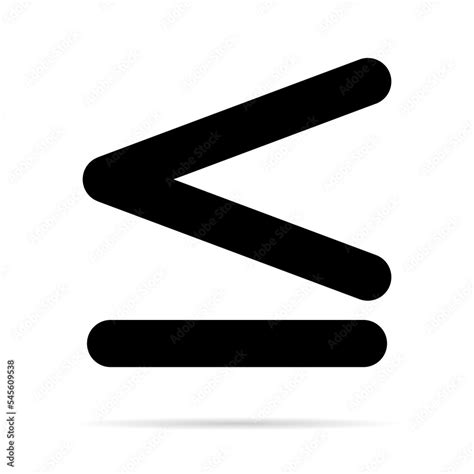 Less Than Or Equal To Mathematics Symbol Education Maths Icon Web Element Vector Illustration