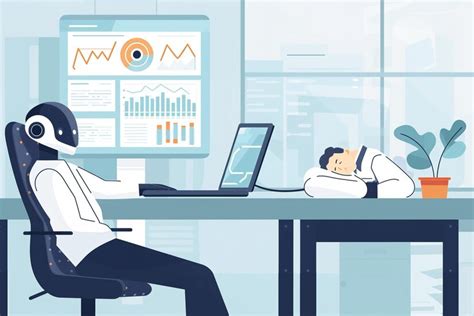 Ai Robot And Human Interaction Illustrated Premium Ai Generated Vector