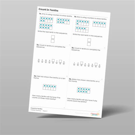 Year 3 Count In Tenths Varied Fluency 2 Resource Classroom Secrets