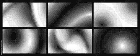 Retro Futuristic Monochrome Bitmap Backgrounds With Dithering Effect