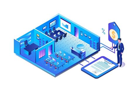 Premium Vector Business Isometric Vector Concept