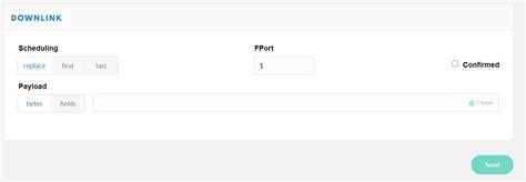 Downlink Messages Section On V360 The Things Network