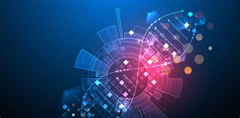 Scientific And Technological Background Abstract Vector Image