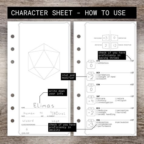 Wizard Character Sheet And Spell Book For Dnd 5e Form Fillable Pdfs And Svg Included