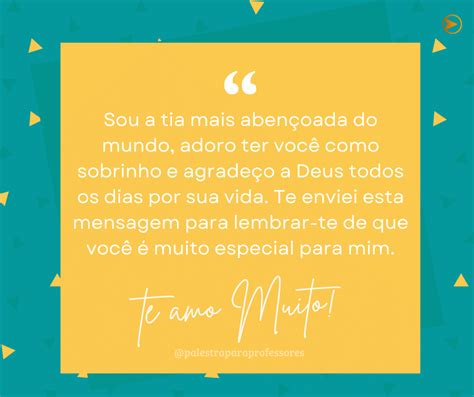 Mensagem De Tia Para Sobrinho Compartilhe Amor E Carinho