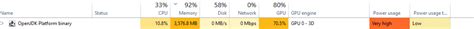 openjdk platform binary taking too many resources r tlauncher