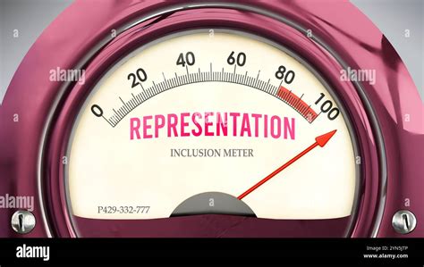 Representation And Inclusion Meter That Is Hitting A Full Scale Showing A Very High Level Of