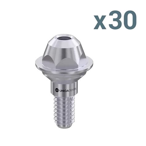 30 X Straight Multi Unit Abutment D Type Internal Hex Regular Platform Uniqa Dental
