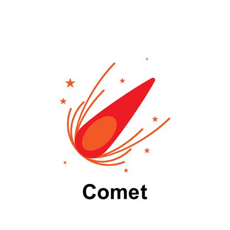 Space Comet Color Vector Icon Illustration 23196865 Vector Art At Vecteezy