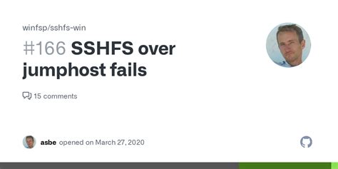 Sshfs Over Jumphost Fails · Issue 166 · Winfspsshfs Win · Github