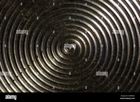 Aluminum Control Knobs Retro Home Audio System Macro Close Up Stock