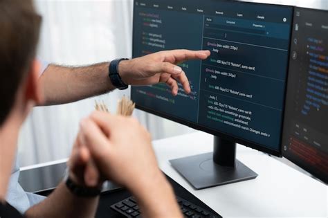Premium Photo It Developers Creating Online Software Development Information On Screen Laptop