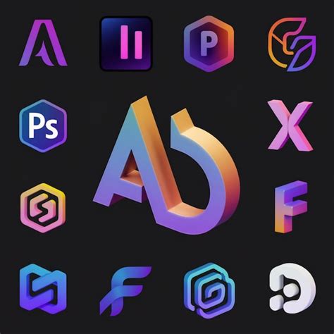 Logos Of All Graphics Design Programs Premium Ai Generated Image