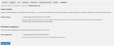 WooCommerce Usage Tracking WooCommerce