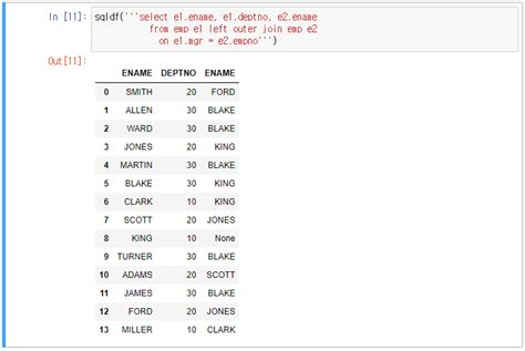 복습 Python 파이썬에서의 Sql문법pandasql 패키지 Sqldf 함수