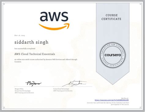 Aws Cloudcomputing Professionaldevelopment Siddarth Koiry Singh