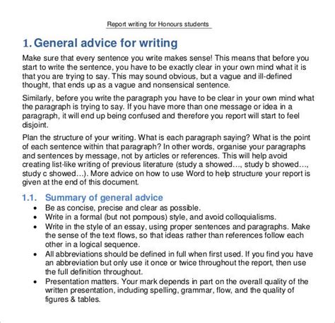 FREE Report Writing Format Samples Templates