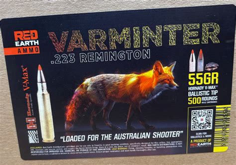 Red Earth 223 55gr Vmax Rea223hvmax Owen Guns