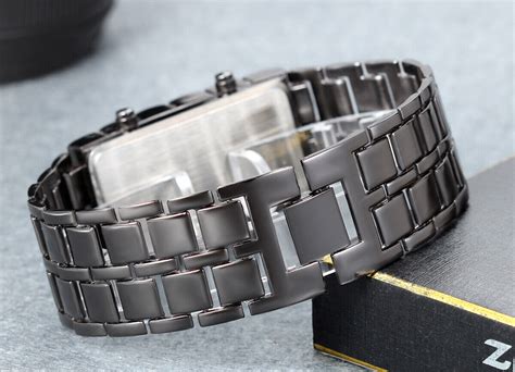 Luxury Mens Wrist Watch Stainless Steel Date Digital Led Bracelet