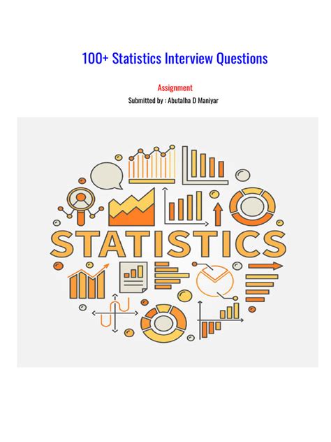 100 Plus Statistics Interview Questions Pdf Sampling Statistics Estimator