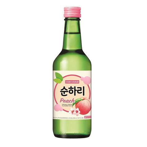 Lotte Peach Soju Pack 2 X 360ml [chum Churum Korean Soju] Soju Soju Alcohol Soju Bottle