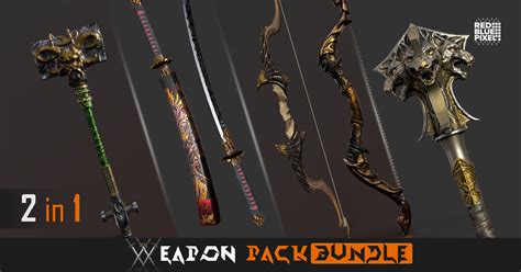 weapon bundle 3d props unity asset store