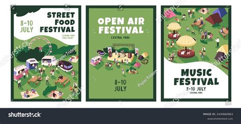 길거리 음식 축제 세트의 광고 수직 스톡 벡터로열티 프리 2430660863 Shutterstock