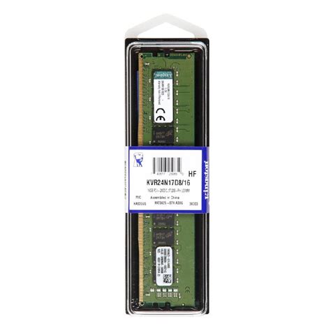 KINGSTON KVR24N17D8/16 16Gb Ddr4 2400 MHz CL17 Tek Modül Pc Ram