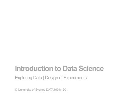 Data1001 Lecture 1 Introduction To Data Science Introduction To