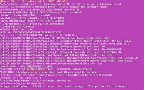Debugging Esxi Machine Check Exception Mce Psod Dell Us