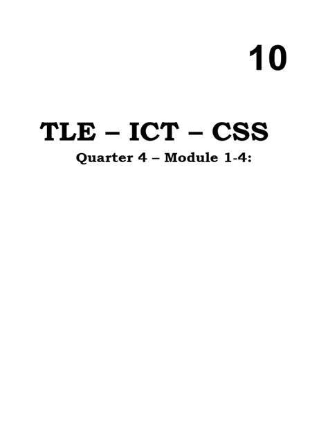 Tle Ict 10 Q4 Inc Week1 4 Key Concepts 012724 Pdf Computer