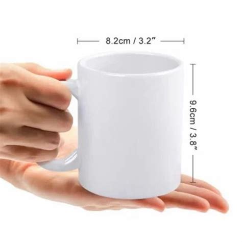 Plain White Sublimation Mug For Ting Material Ceramic At Rs 45