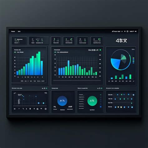 Simple Flat Vector Screen With Bar Graph And Pie Chart Premium AI Generated Image