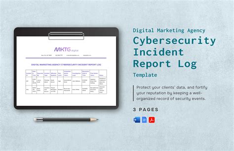 Digital Marketing Agency Cybersecurity Incident Report Log Template In